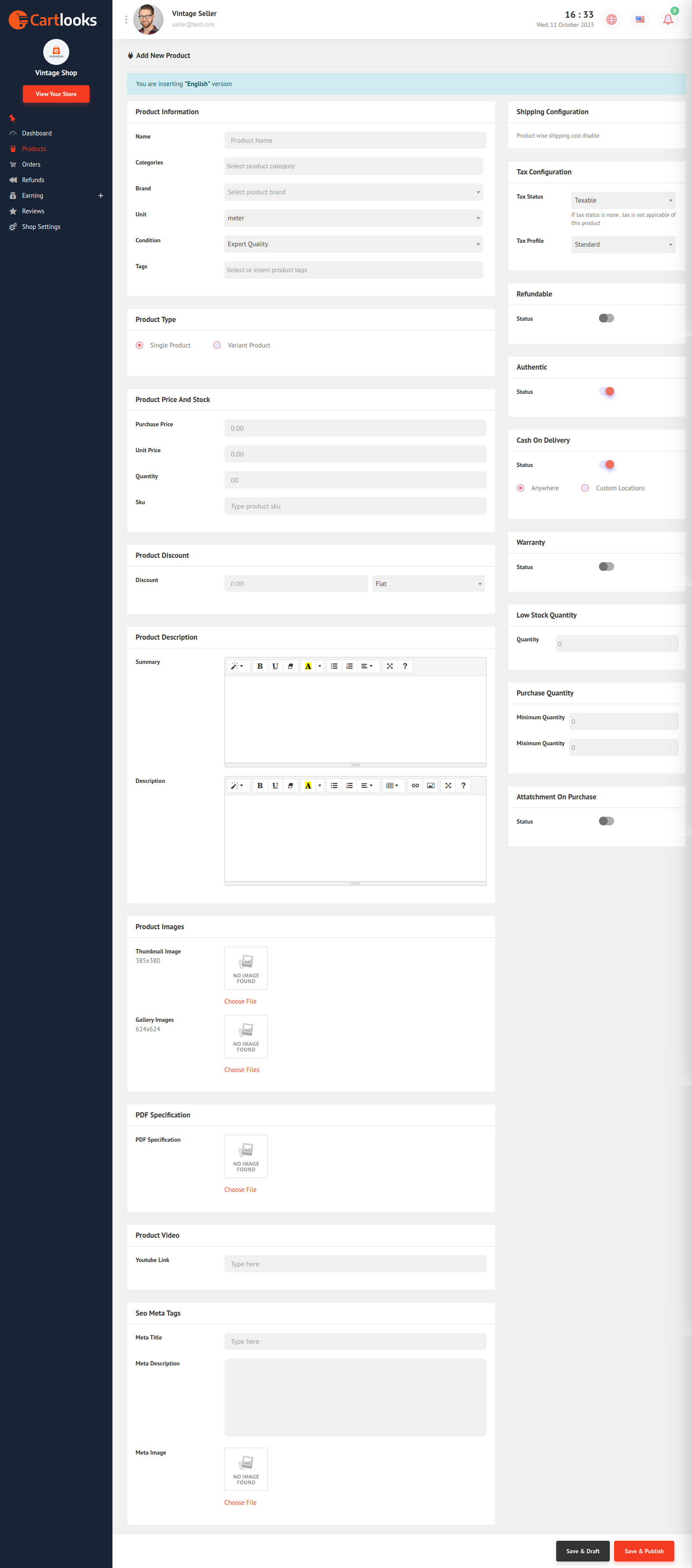 CartLooks | Laravel & VueJS Powered Multivendor Ecommerce CMS with PWA by themelooks
